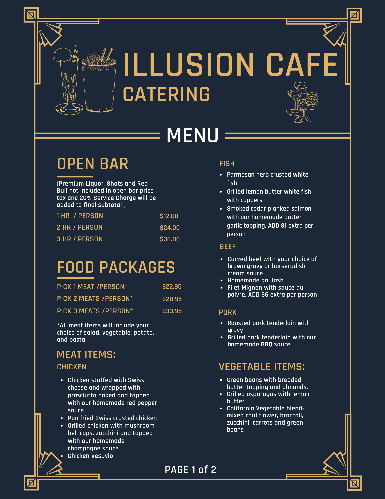 Catering - Illusion Bar & Grill
